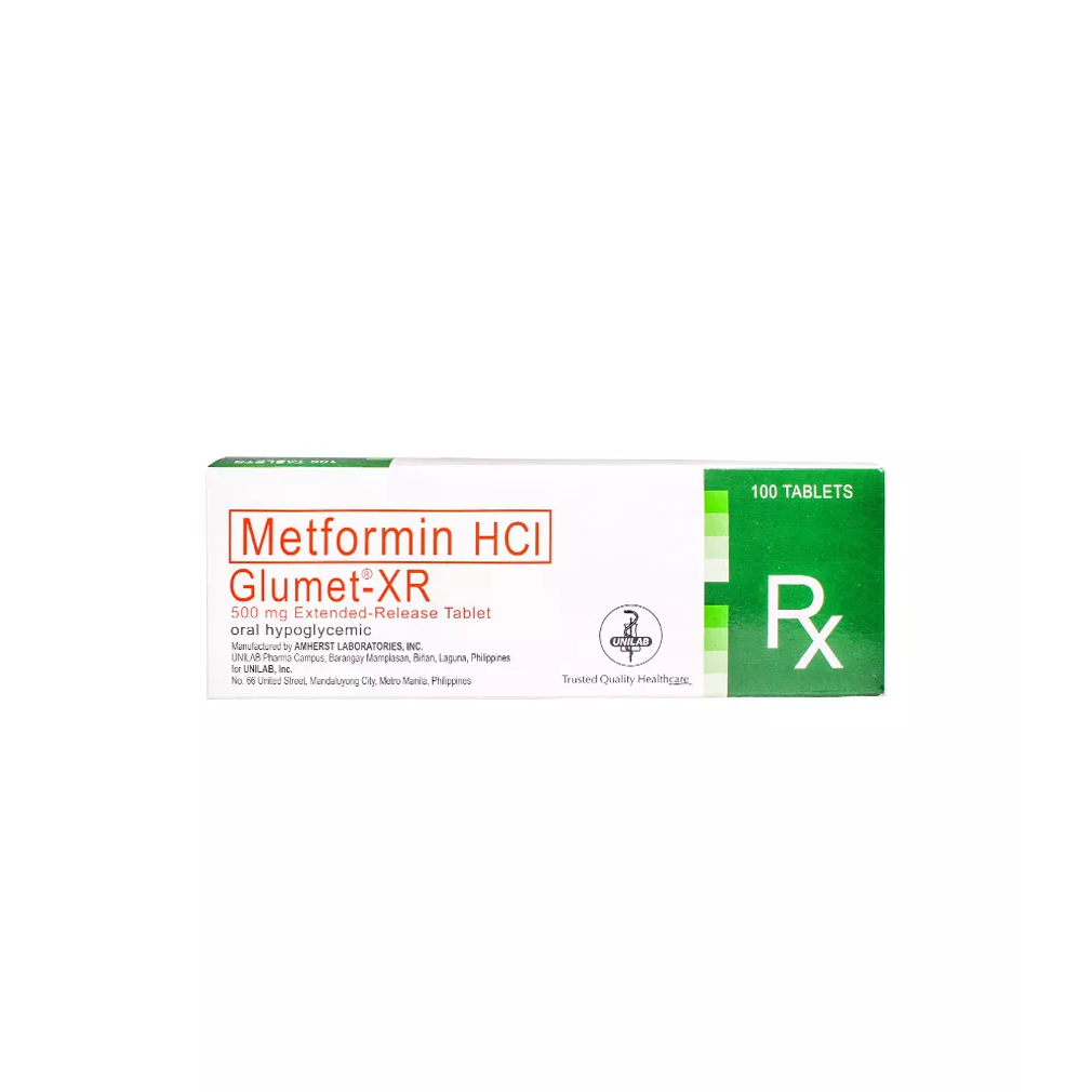 GLUMET-XR Metformin Hydrochloride 500mg Extended-Release Tablet 1's ...